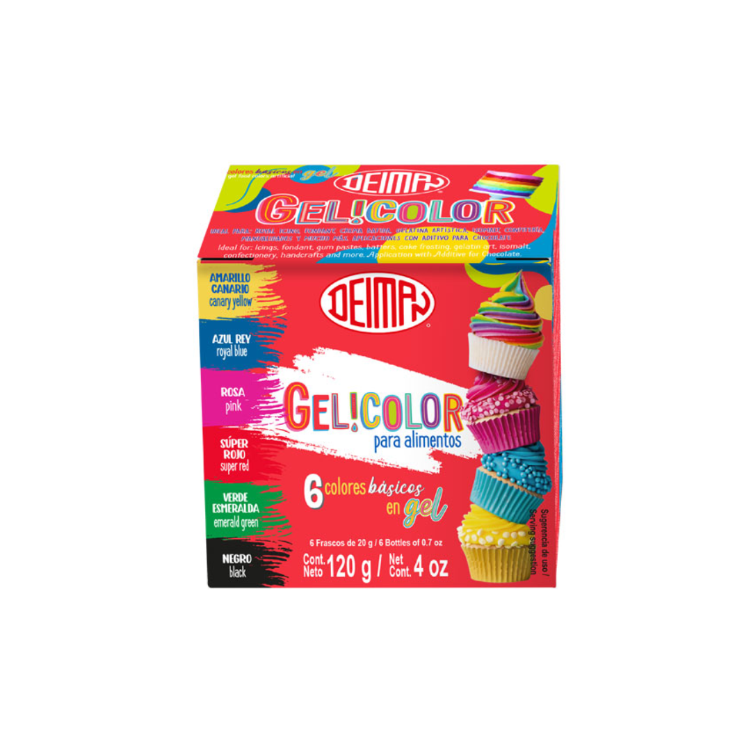 KIT MULTICOLOR GELICOLOR 6 COLORANTES BASICOS – Lupita Gourmet
