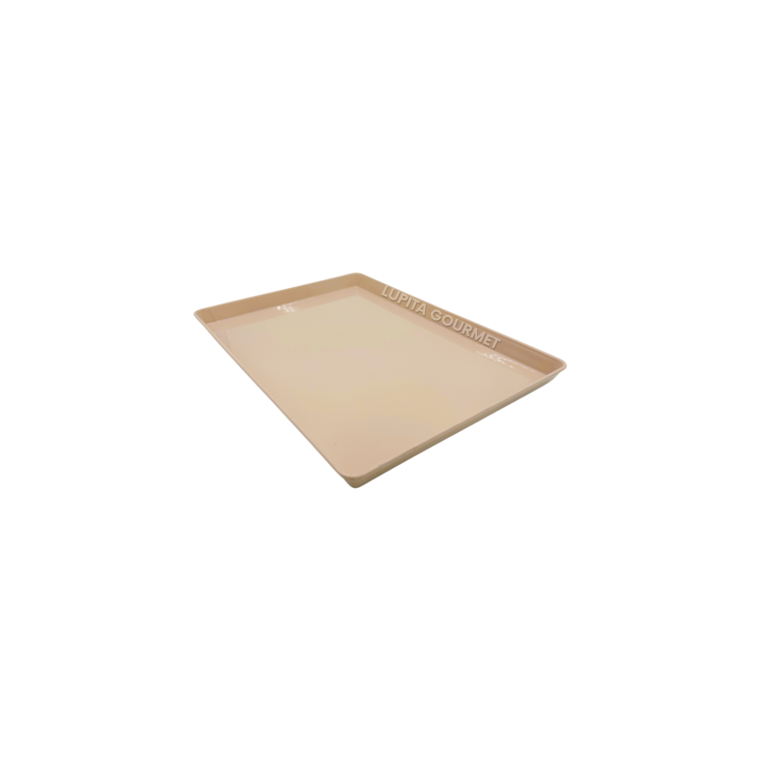 CHAROLA 30X45 CM COLOR BEIGE PLASTICO – Lupita Gourmet